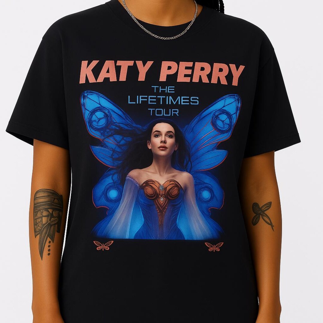 Katy Perry the Lifetimes Tour Shirt Butterfly Wings Concert Tee Retro ...