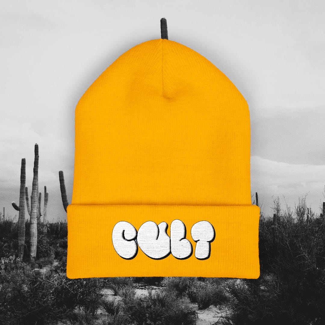 Graffiti Bubble Letters Beanie | Embroidered Cuffed Beanie - Etsy