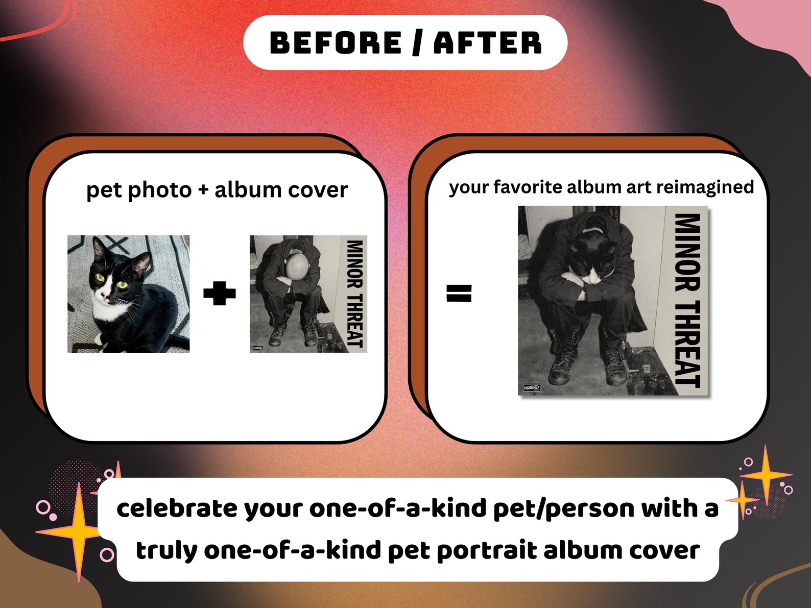 Your Pet as an Iconic Album Cover | Custom Pet Portrait - Etsy