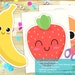 Printable Fruit Garland Pear, Banana, Apple, Orange & Strawberry ...