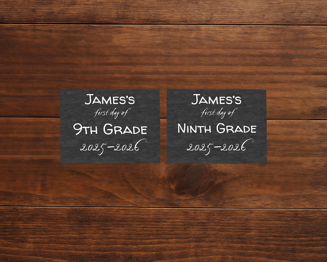 First Day of School Sign | Printable 9th Grade / Ninth Grade Sign ...
