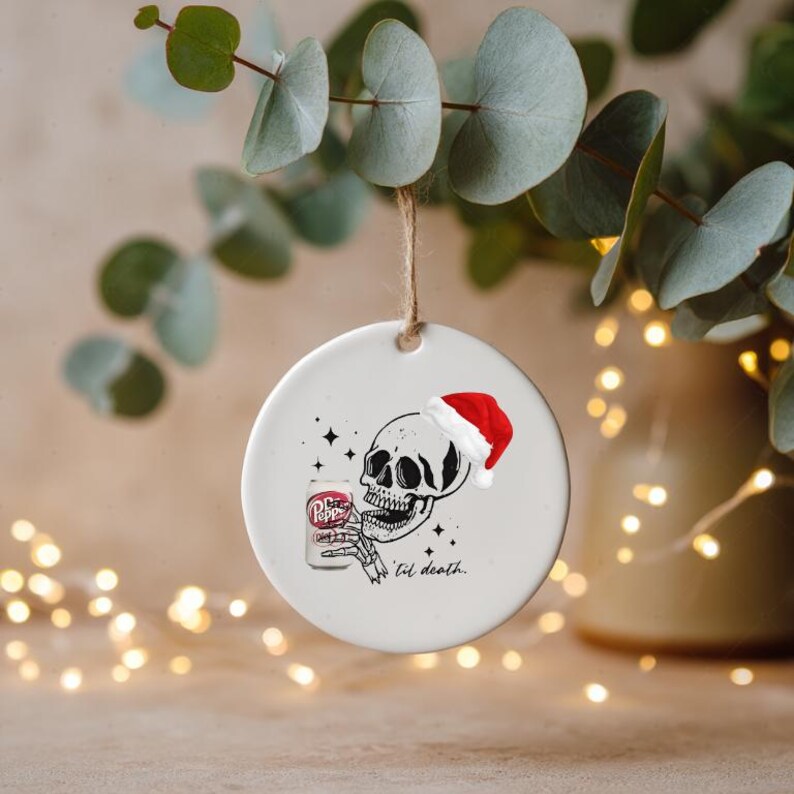 Til Death Diet Dr Pepper Skeleton Santa Hat Tree Decoration Gift, Diet ...