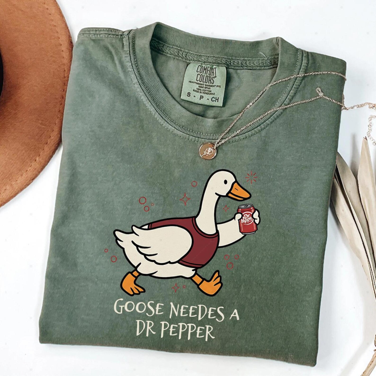 Goose Needs a Dr Pepper Shirt, Cute Goose Soda Tee, Funny Animal ...