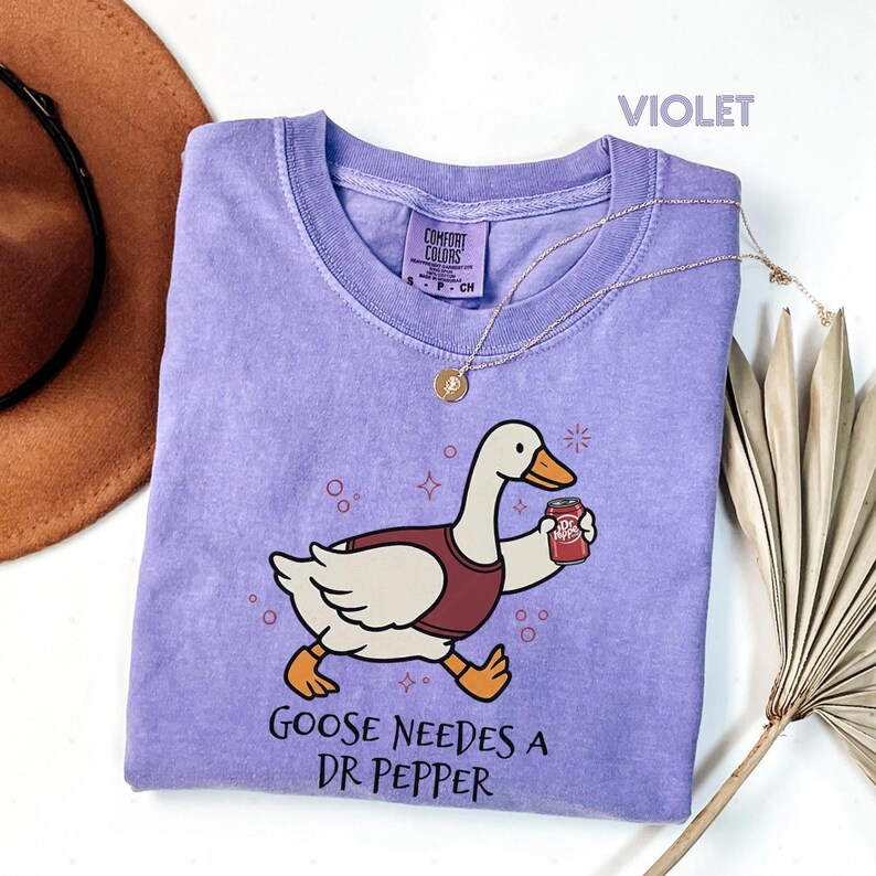 Goose Needs a Dr Pepper Shirt, Cute Goose Soda Tee, Funny Animal ...