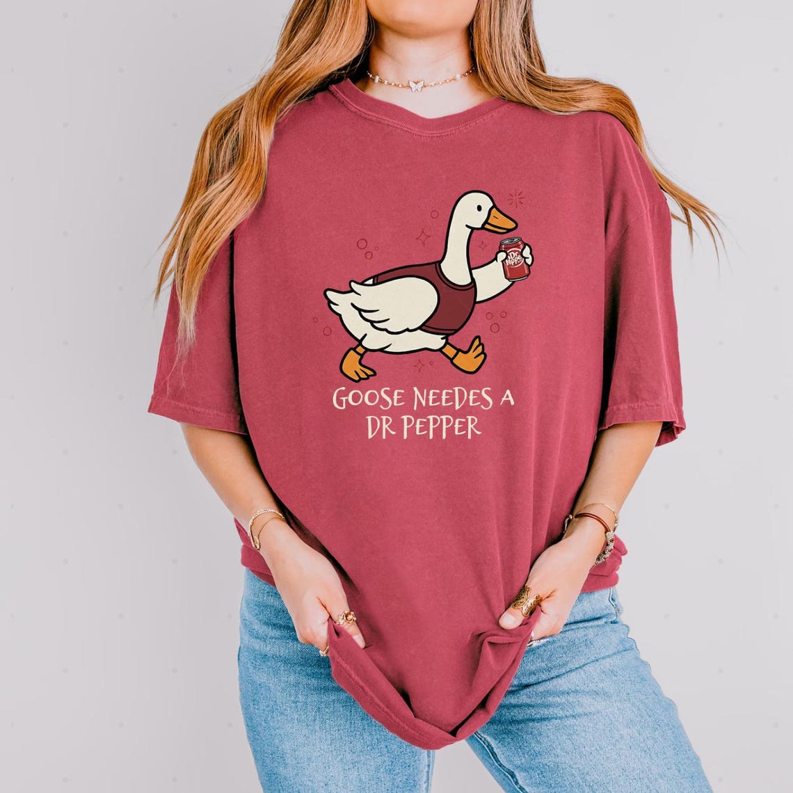 Goose Needs a Dr Pepper Shirt, Cute Goose Soda Tee, Funny Animal ...