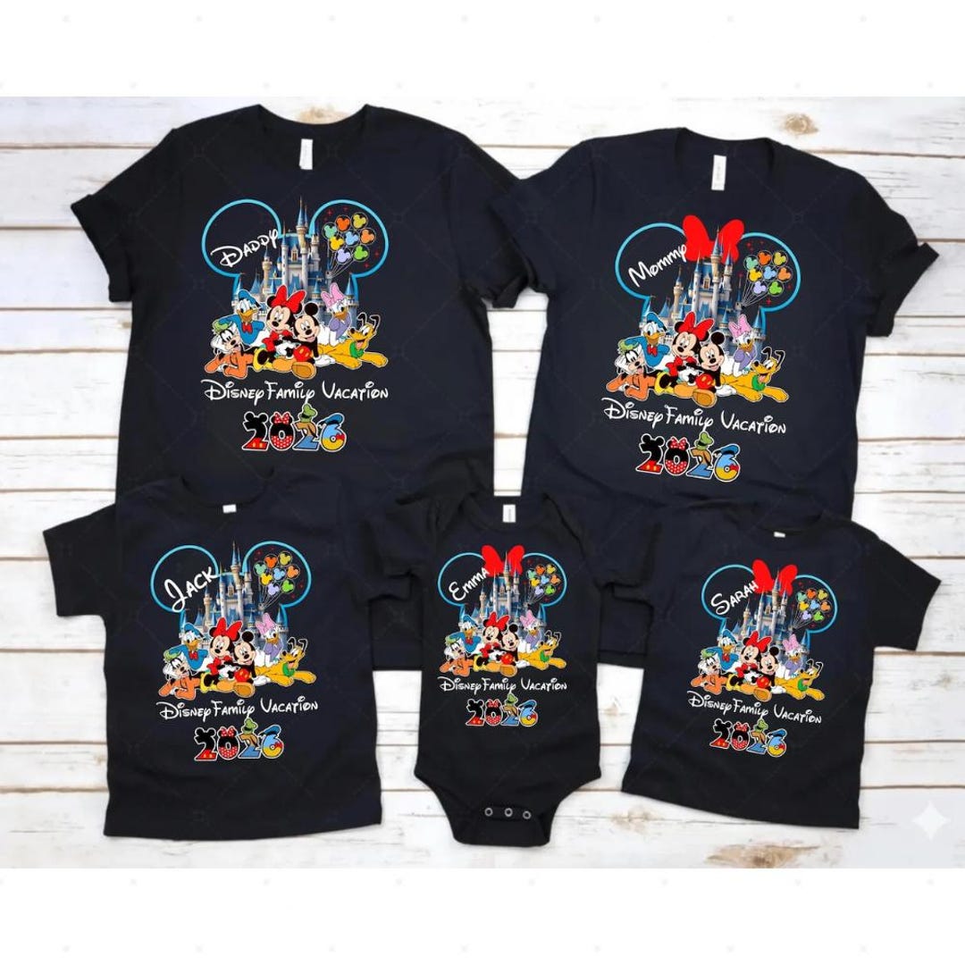 Disney 2026 Shirt, Disneyland Family Vacation 2026 Shirt, Custom Disney ...