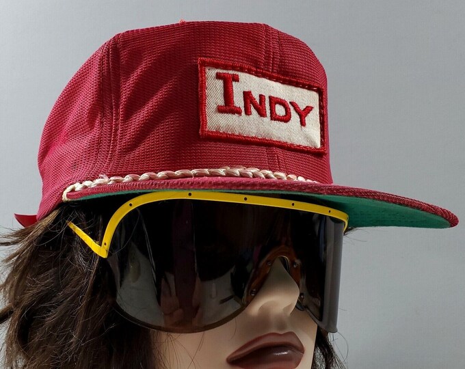 Vintage INDY Racing Derby Cap USA Red Rope Golf Baseball Trucker Hat - Etsy