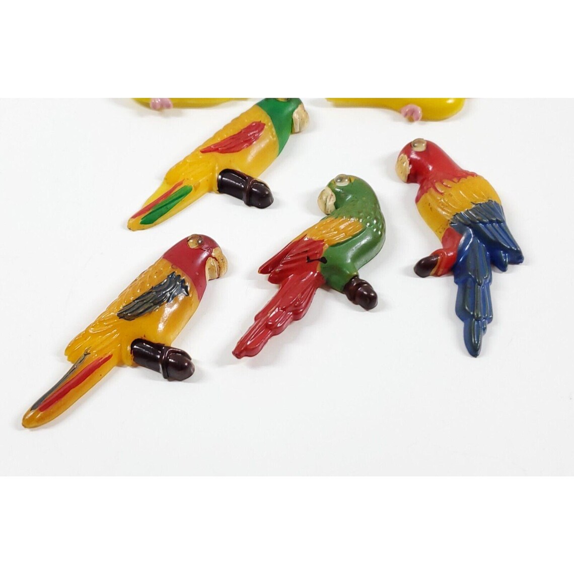 7 Vintage Googly Eye Parrot Bird Plastic Fridge Refrigerator Magnets - Etsy