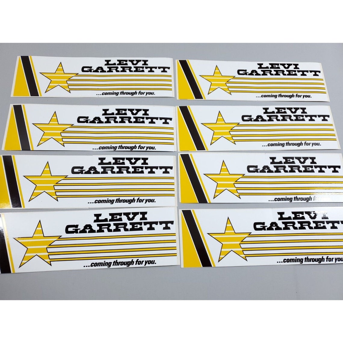 Vintage Levi Garrett Coming Through for You Racing Bumper Sticker Decal ...
