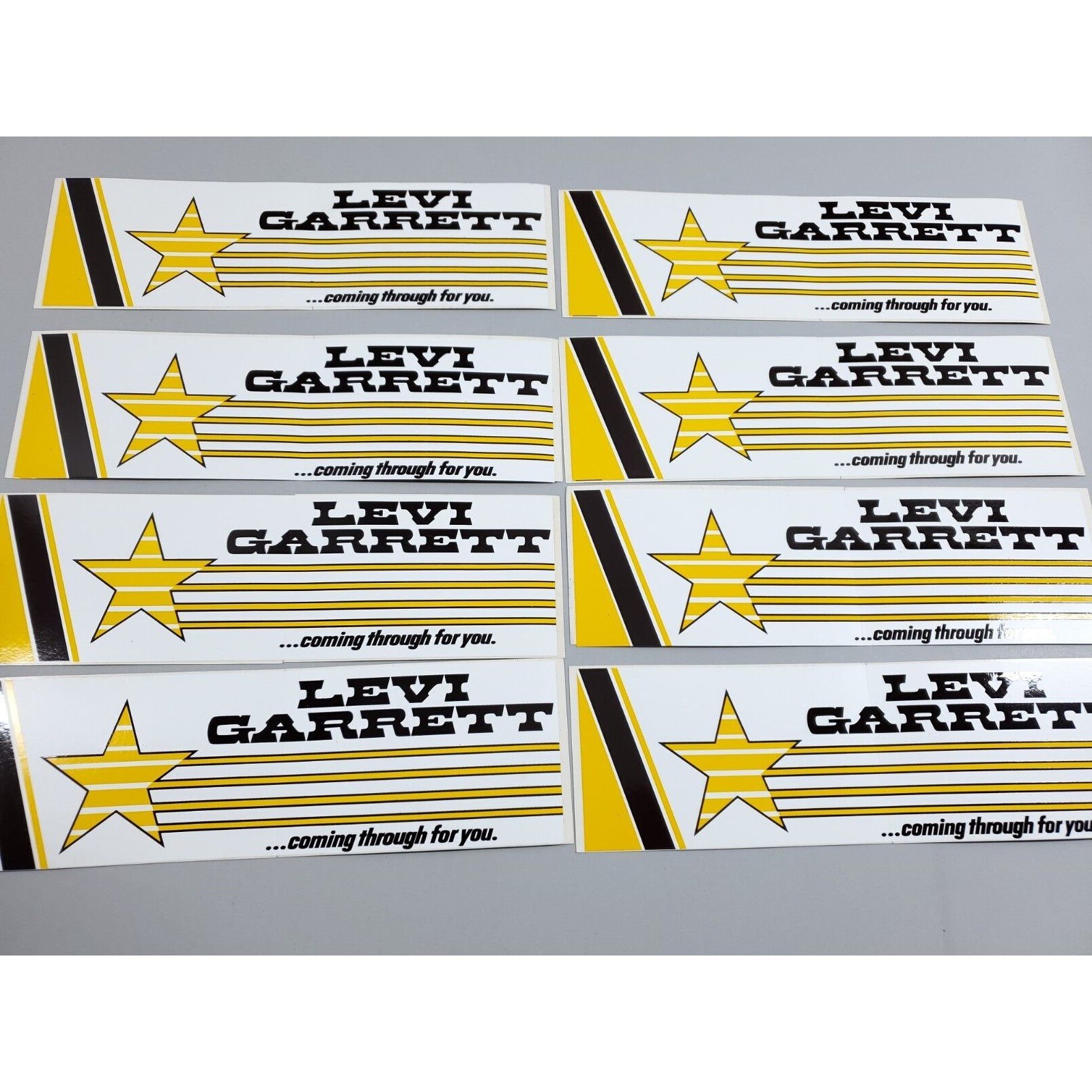 Vintage Levi Garrett Coming Through for You Racing Bumper Sticker Decal ...