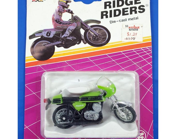 1993 Ridge Rider Die Cast Kawasaki Mach III Race Motorcycle Zylmex Toy ...