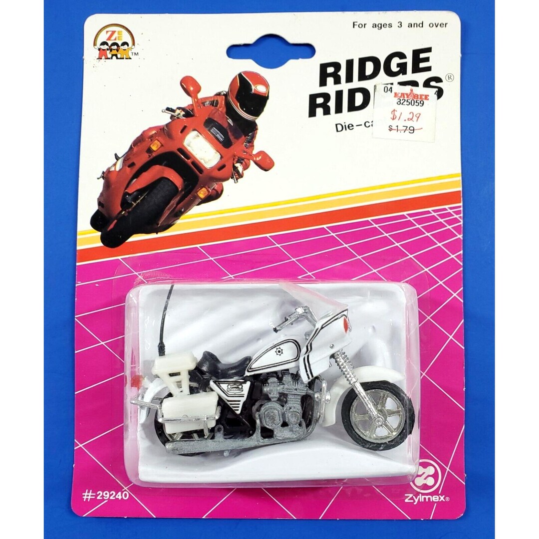 1993 Ridge Rider Die Cast Police Kawasaki KZ1000P Motorcycle Zylmex Toy ...