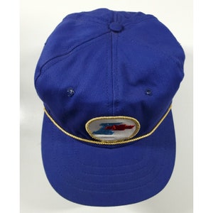 Vintage Chevy Chevrolet #1 Patch Dealer Blue Cap Rope Golf Baseball Hat ...