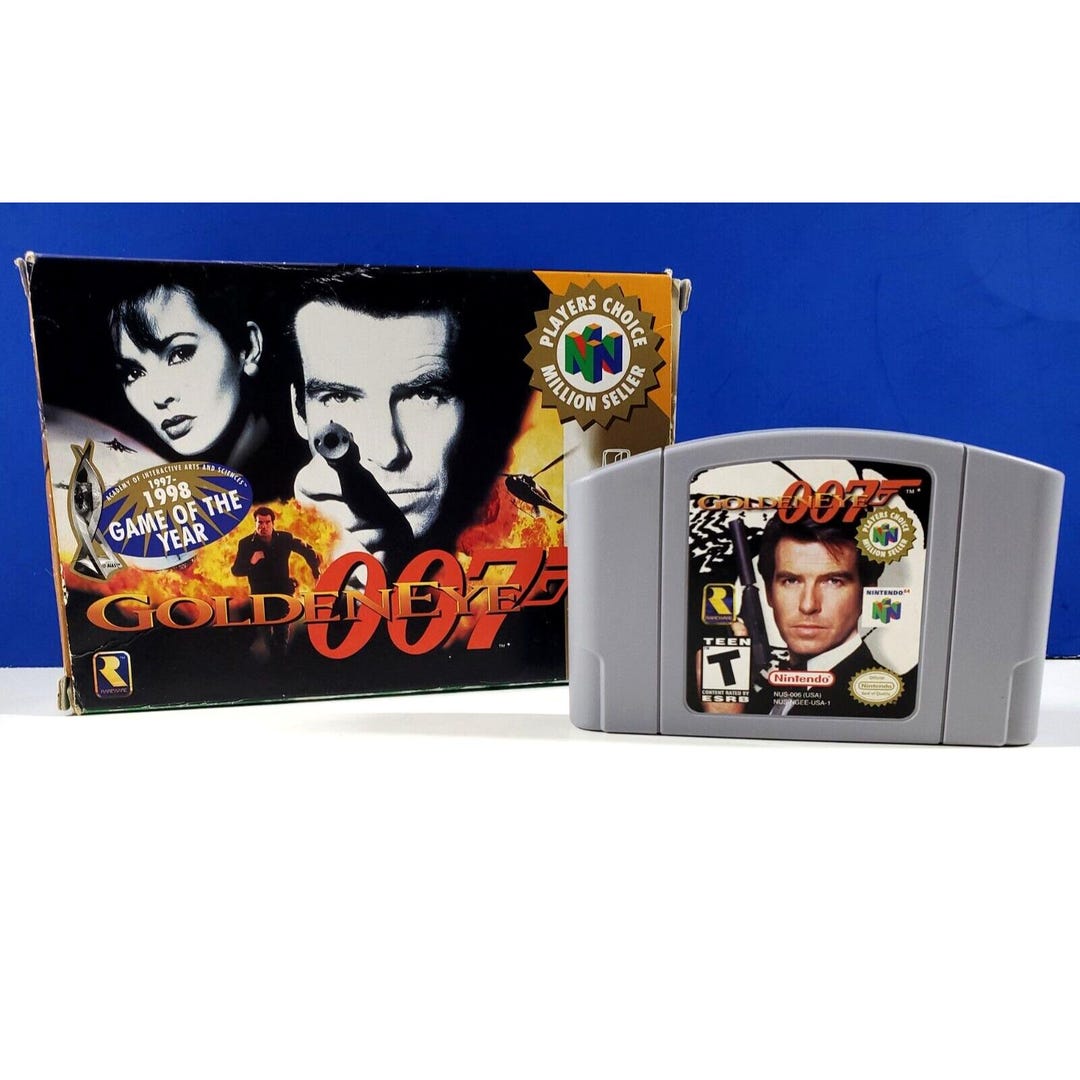 007 Goldeneye James Bond Nintendo 64 N64 Video Game Cartridge With Box ...