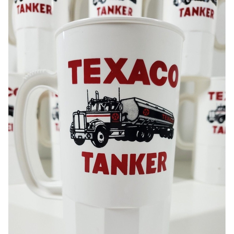 Vintage NOS Texaco Tanker Advertising Super Big Gulp Liter Mug Cup ...