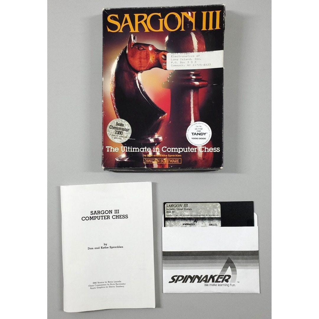Sargon III Computer Chess Apple Big Box Game 5.25 Floppy Disc Hayden Software - Etsy