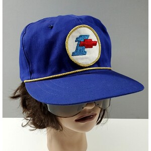 Vintage Chevy Chevrolet #1 Patch Dealer Blue Cap Rope Golf Baseball Hat ...