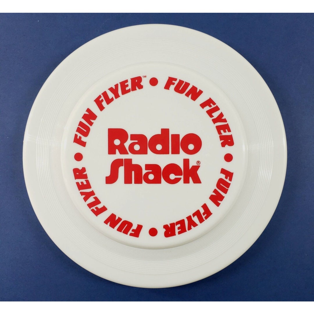 Vintage Radio Shack Fun Flyer Frisbee Toy Store Advertising White Red A ...