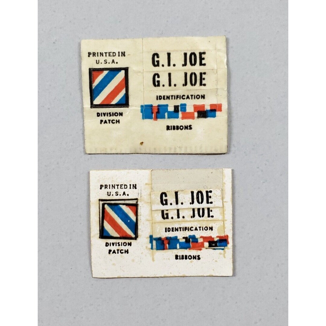 1960s Vintage GI Joe Soldier Marine Rank Ribbon Sticker Sheet Lot - Etsy