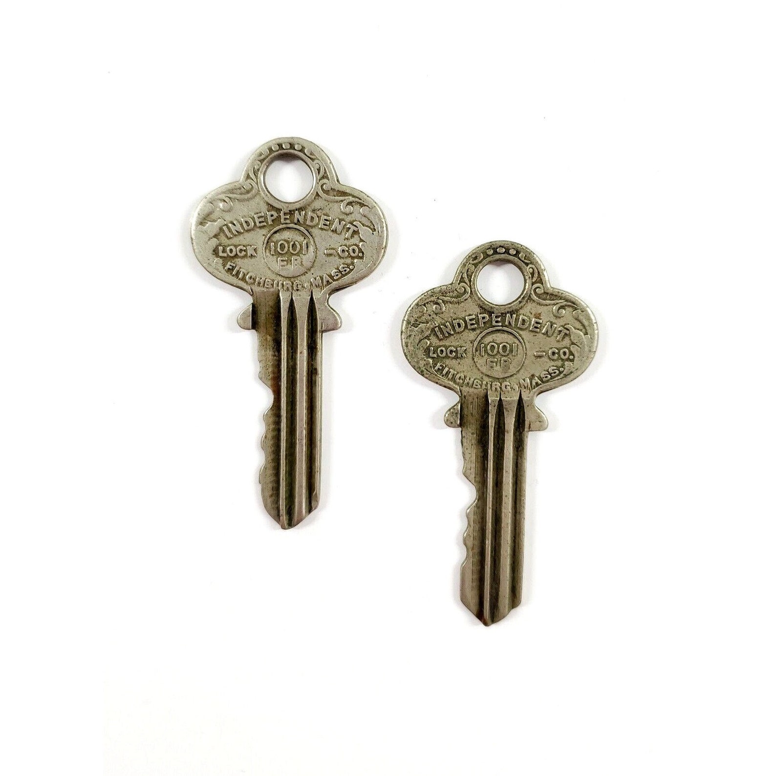 2 Vintage Independent Lock Co ILCO Fitchburg Mass. USA 1001 EB Ornate ...