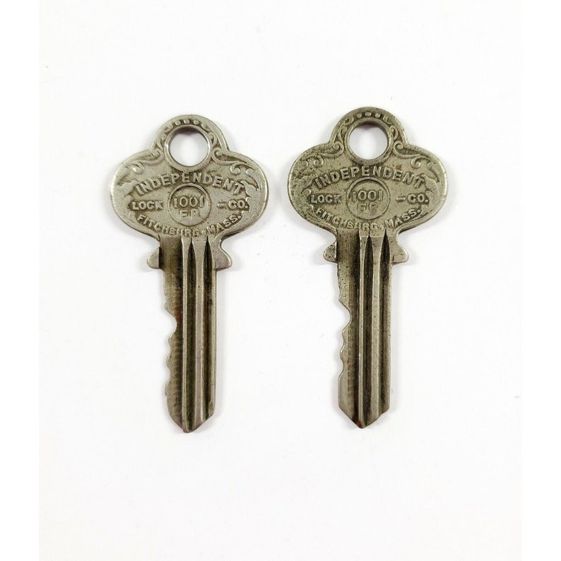 2 Vintage Independent Lock Co ILCO Fitchburg Mass. USA 1001 EB Ornate ...