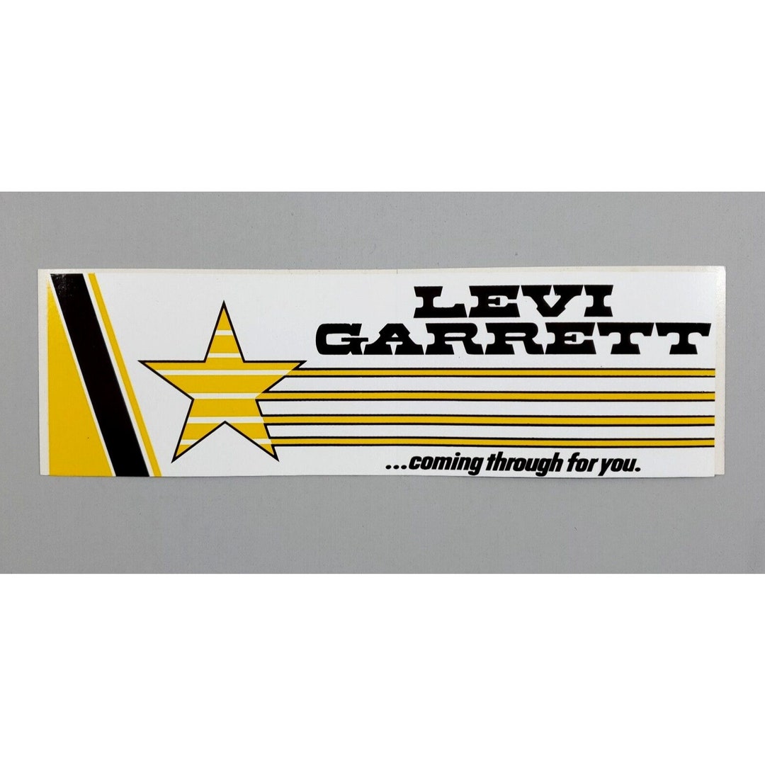 Vintage Levi Garrett Coming Through for You Racing Bumper Sticker Decal ...