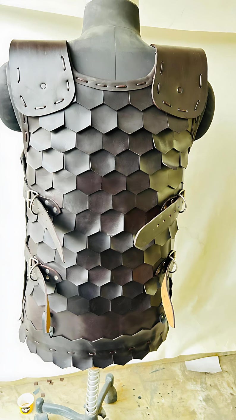 Medieval Chest Body Armor Medieval Leather Solid Halloween Viking ...