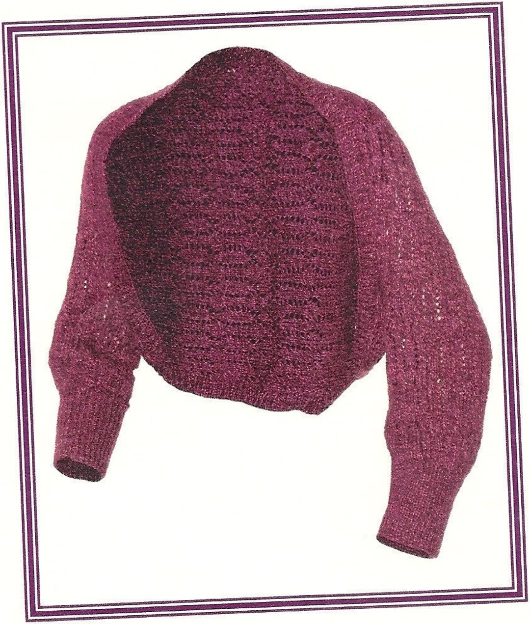 Knitting Pattern for Alexis Shrug in 2 Sizes. - Etsy