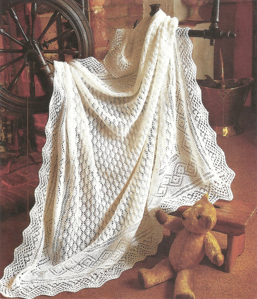 PDF Knitting Pattern Peter Pan Baby Lacy Shawl. - Etsy