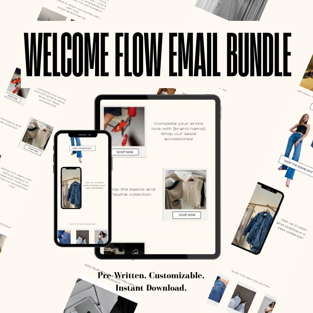 Pre-written Welcome Email Flow | 3 Luxury Email Templates for Klaviyo ...
