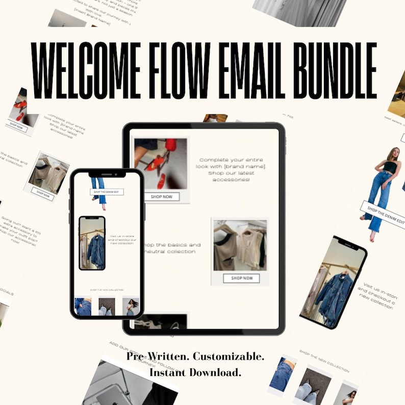 Pre-written Welcome Email Flow | 3 Luxury Email Templates for Klaviyo ...