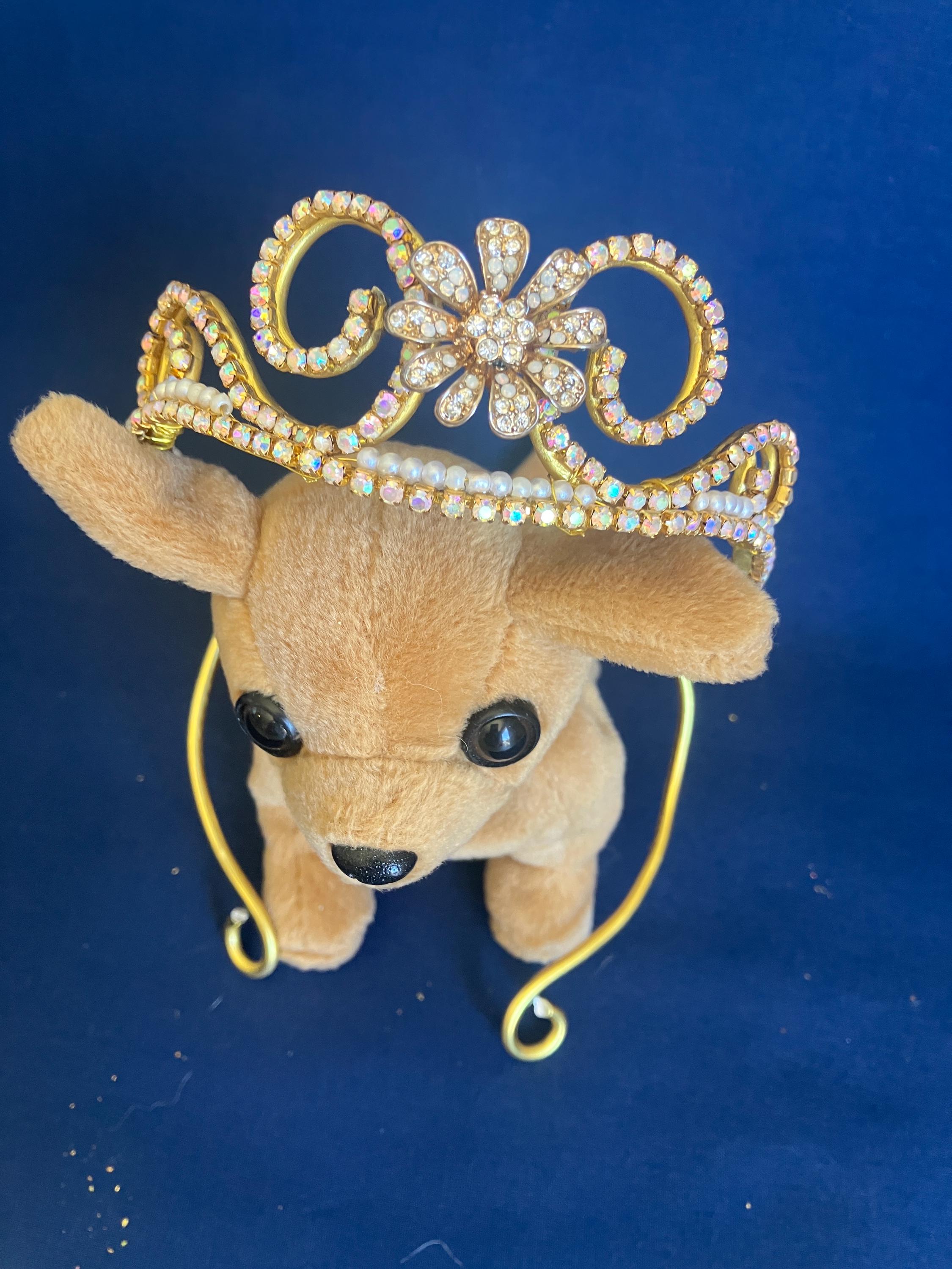 Fancy Glamorous Dog Crown/tiara With Crystals! - Etsy