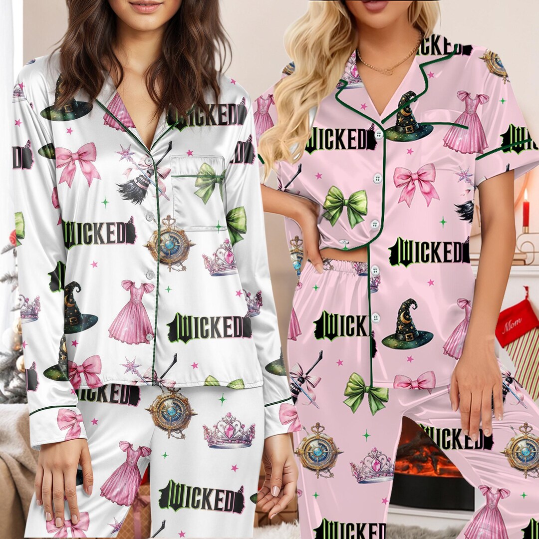 Wicked Defying Gravity Satin Pajama Set, Changed for Good Kid Pajamas ...