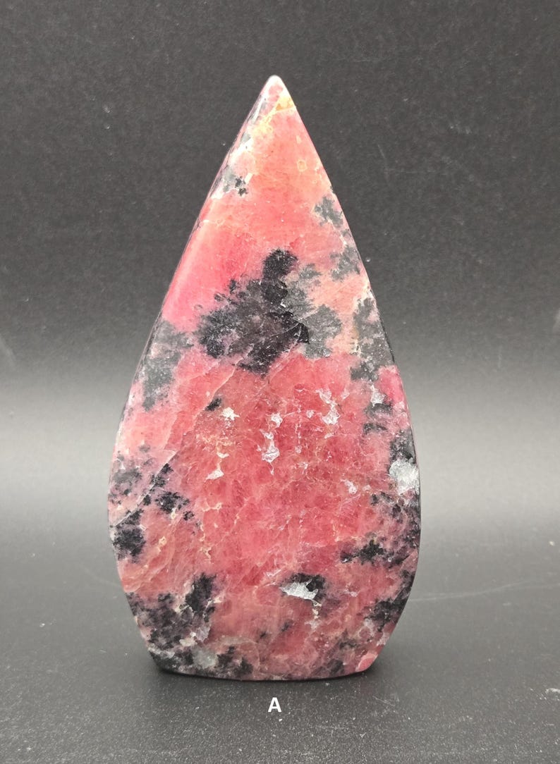 Rhodonite Crystal Teardrop Carvings - Etsy