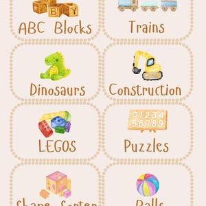 Toy Bin Labels Playroom Label Trofast Toy Storage Box Organization Kids ...