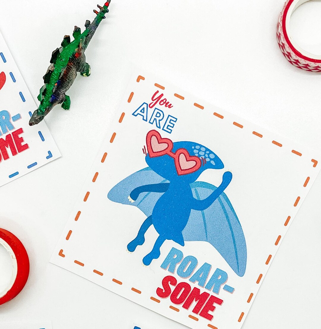 Dinosaur Valentine Cards Printable | DIY Toy Valentines for Kids ...