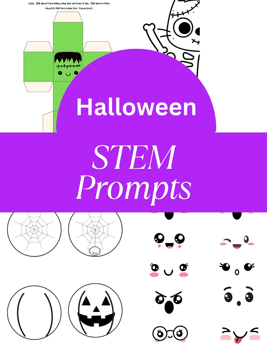 Halloween STEM Activities for Kids | Cube Frankenstein, Ghost Popper ...