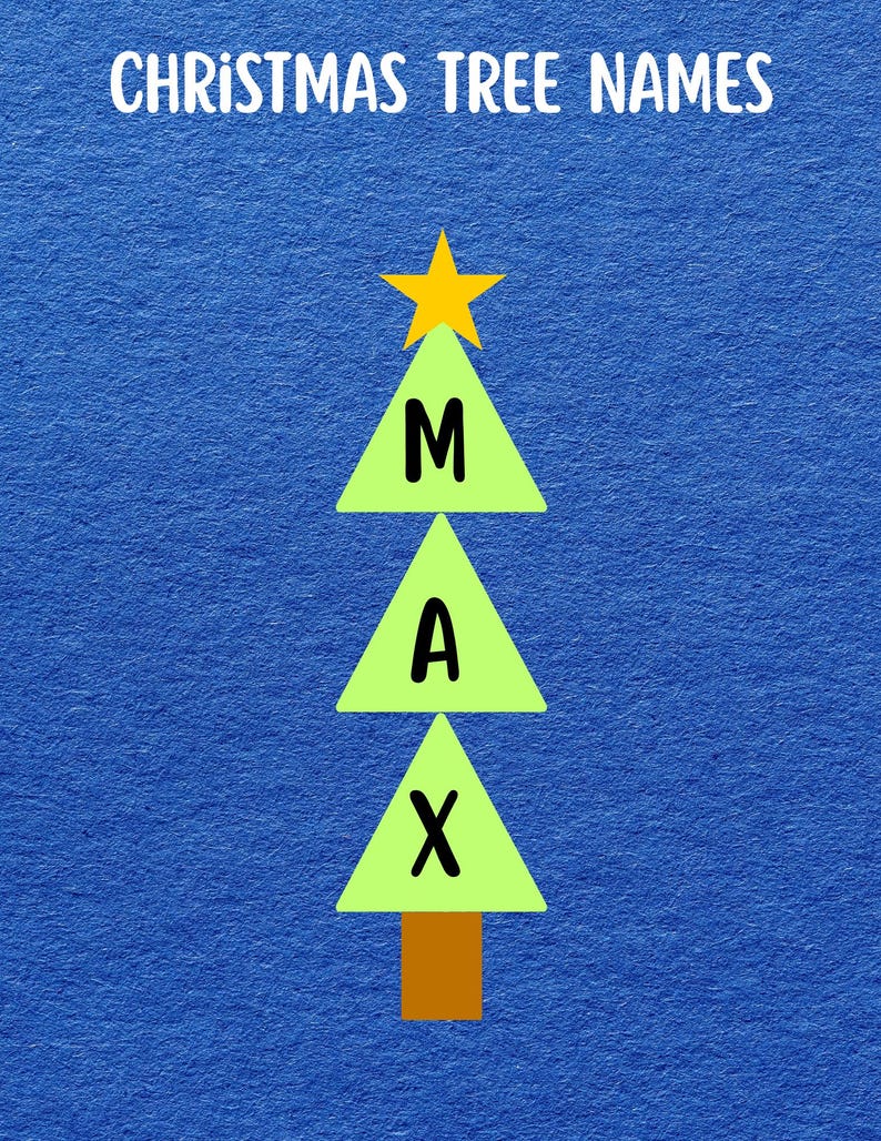 Christmas Tree Name Craft • Letter Triangle Tree Activity • Toddler ...