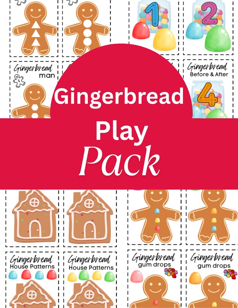 Gingerbread Man Play Pack | Toddler Christmas Activities | Preschool ...