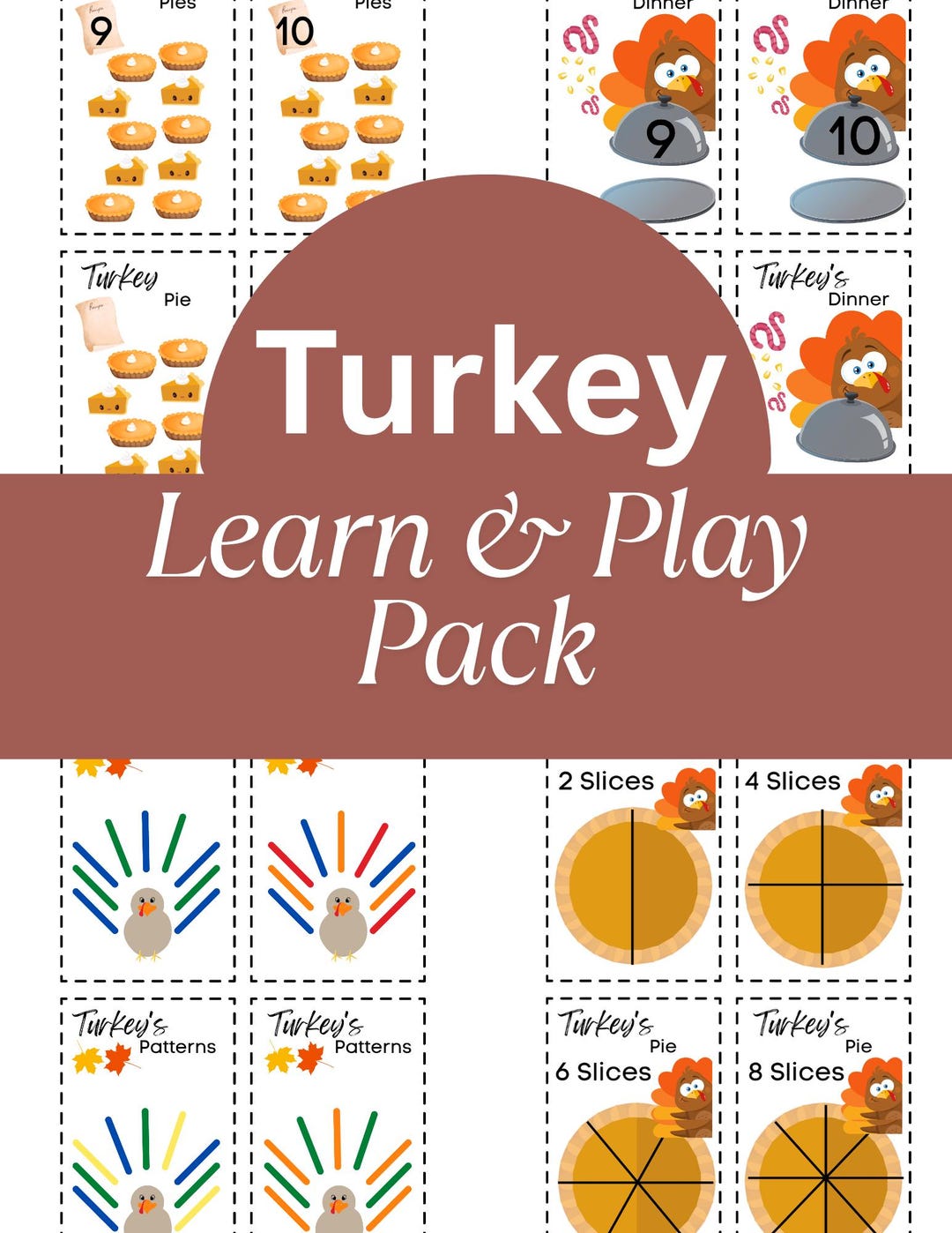 Turkey Themed Preschool Learning Pack | Thanksgiving Activities for ...