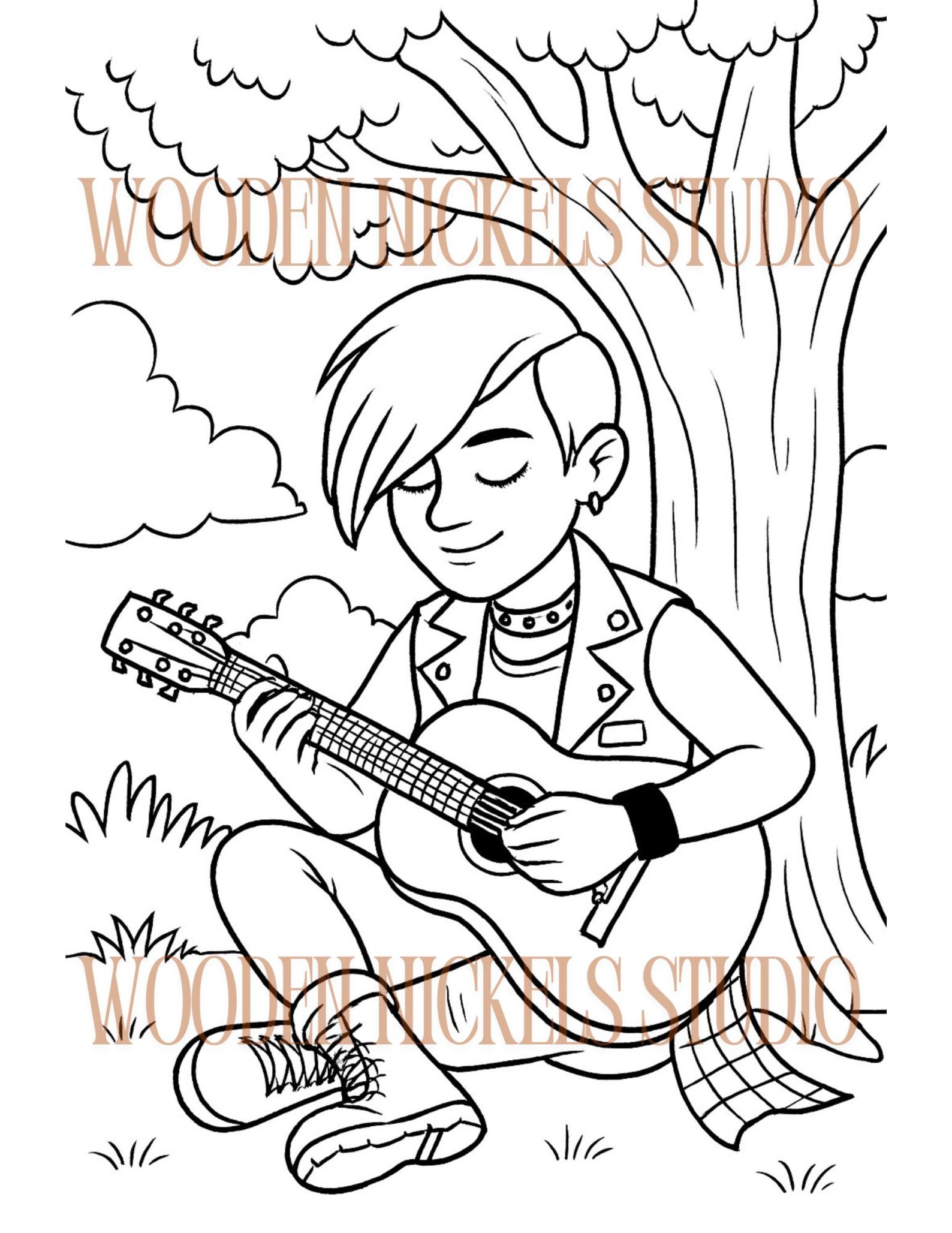 EMO Themed Digital Coloring Book (adults & Kids) - Etsy
