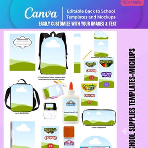 20+ Back to School Supply Templates & Supplies Mockups | Editable Canva ...