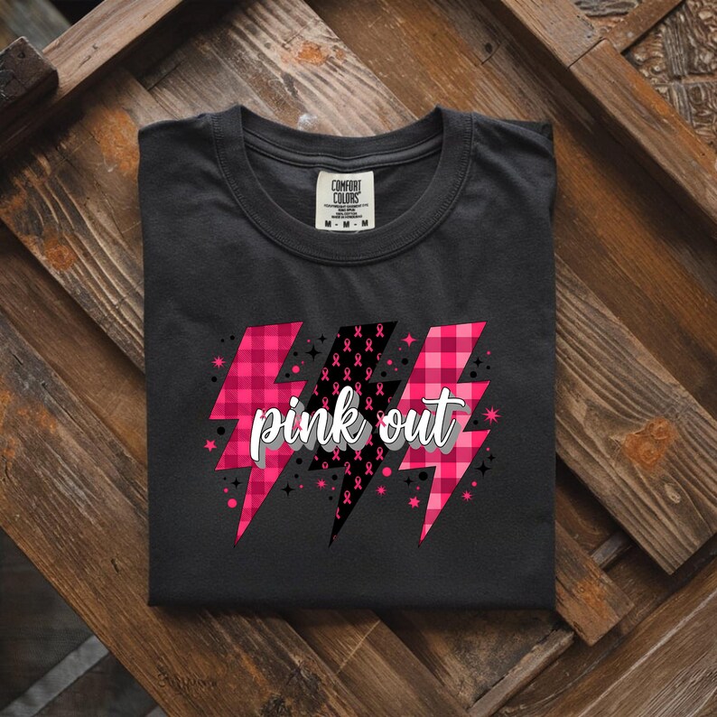 Pink Out Breast Cancer Awareness PNG: Lightning Bolt, Pink Ribbon ...