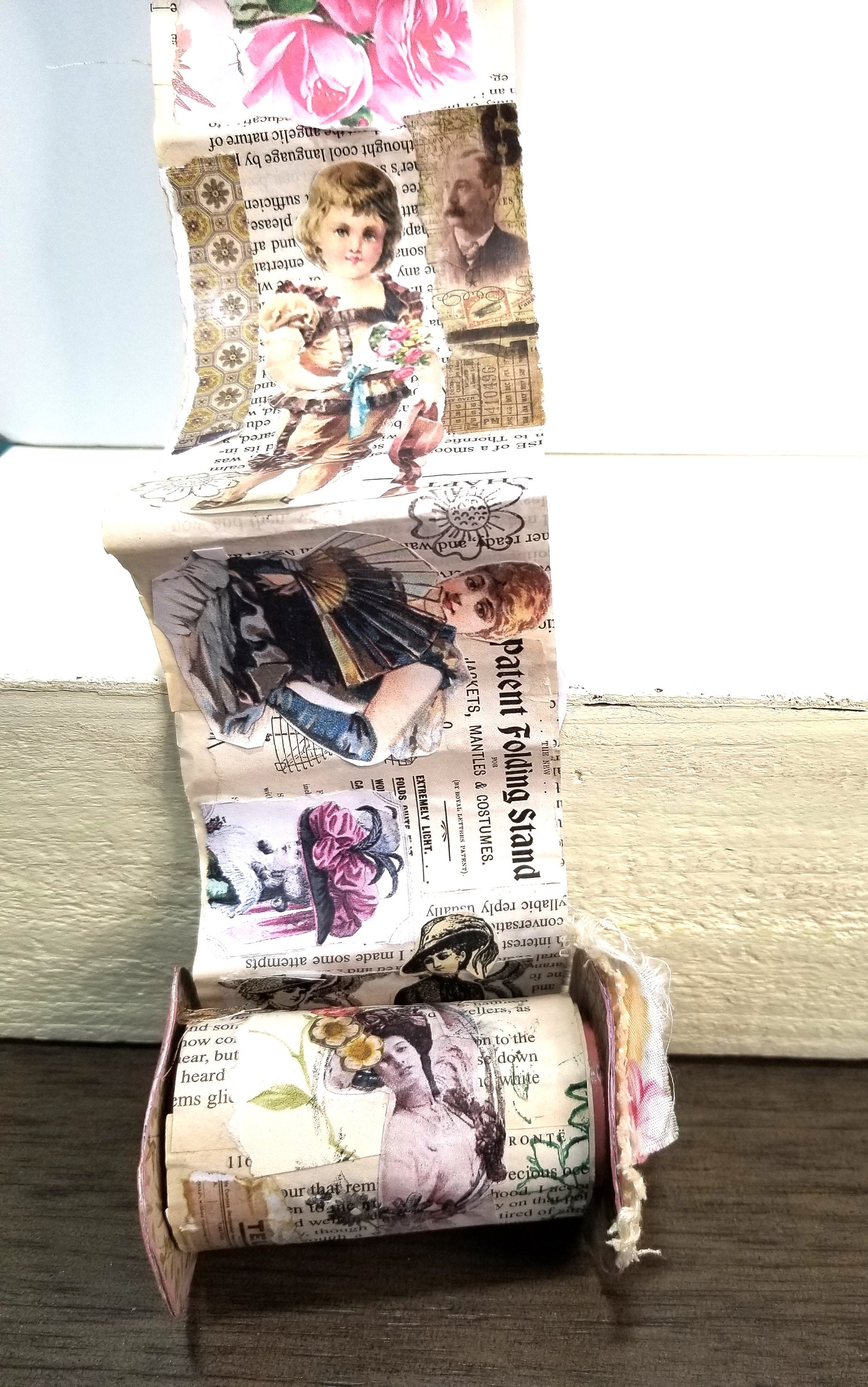 Collaged Paper Snippet Strip With Victorian Imagery Snippet Roll ... Collaged Paper Snippet Strip With Victorian Imagery Snippet Roll ...