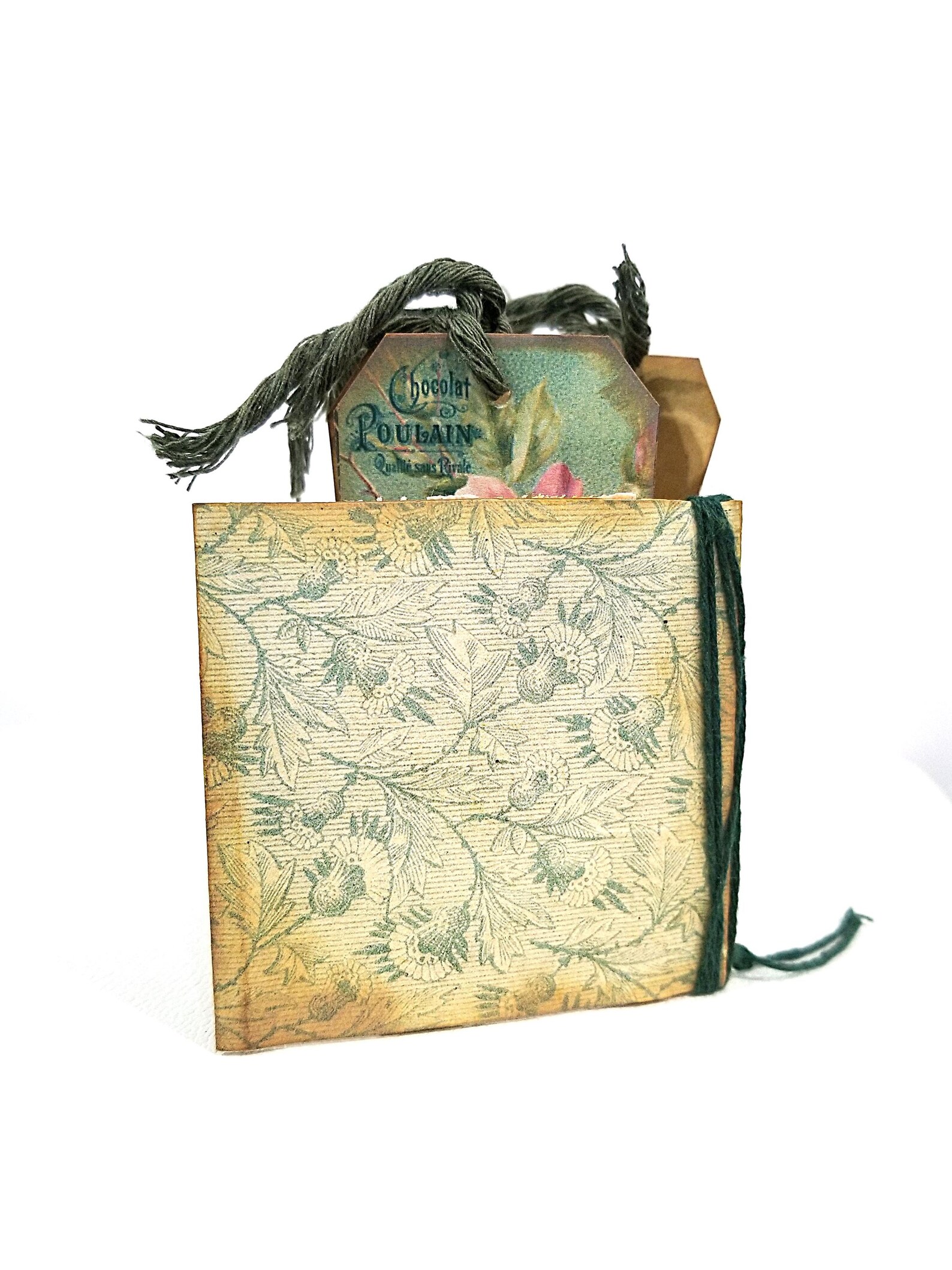 Junk Journal Floral Tag Booklet Mini Tag Pocket Folio Loaded Tag Folio ...