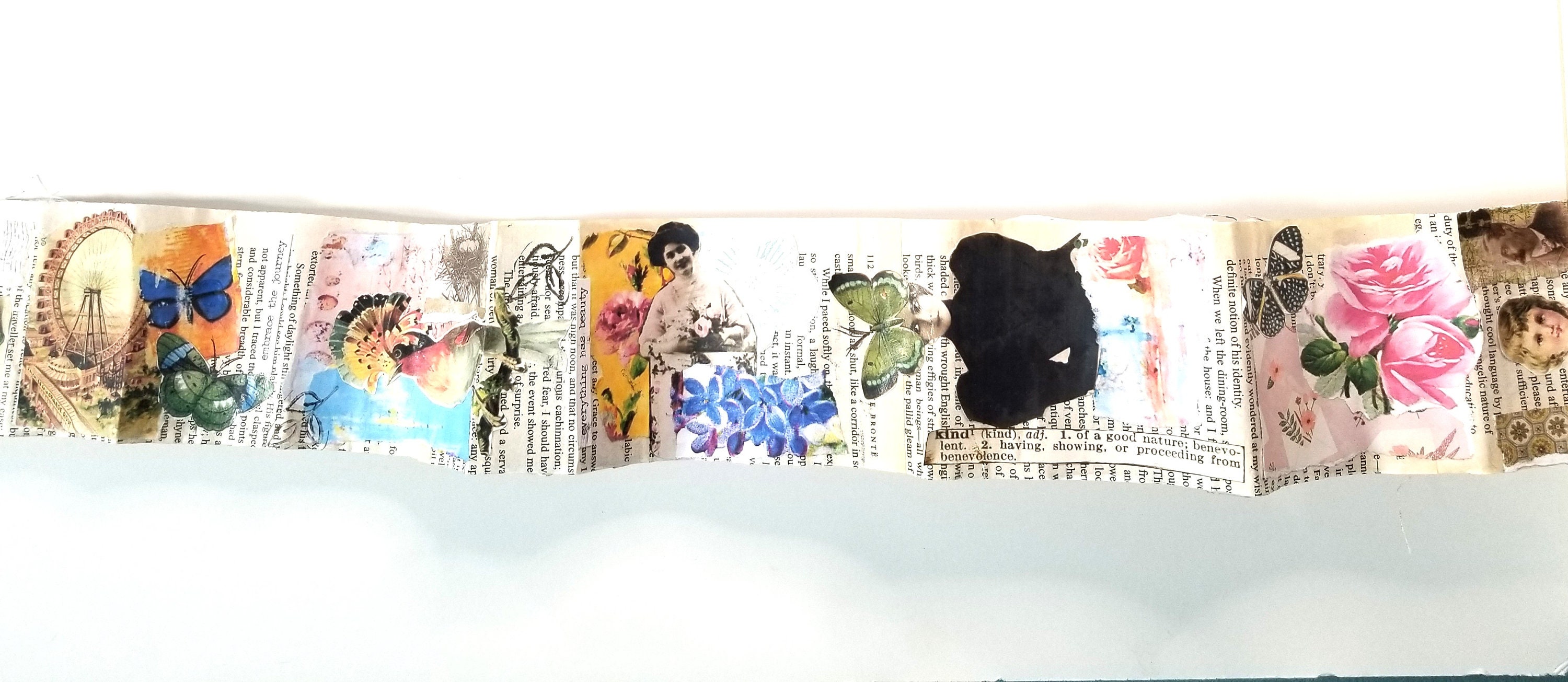 Collaged Paper Snippet Strip With Victorian Imagery Snippet Roll ... Collaged Paper Snippet Strip With Victorian Imagery Snippet Roll ...