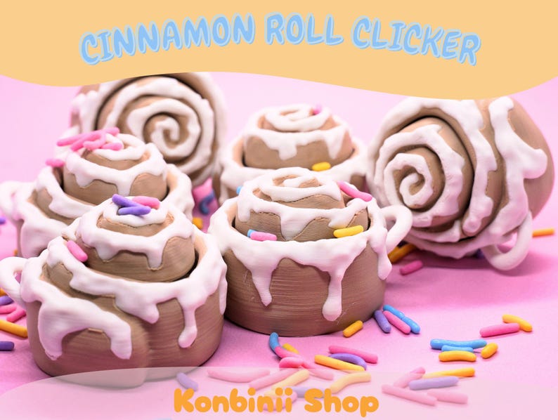 Cute Cinnamon Roll Keychain, Kawaii Fidget Toy, Sweet Pastry Charm ...