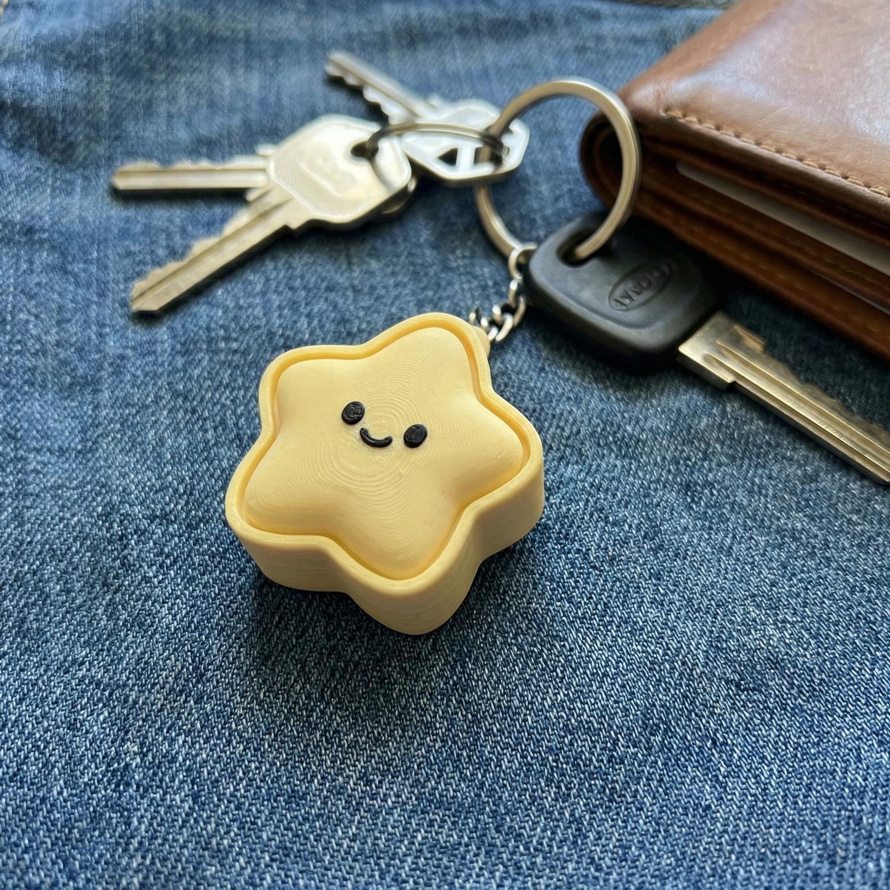 Star Fidget Clicker Keychain 1.5 Inch Eco PLA, Custom Mechanical Switch ...