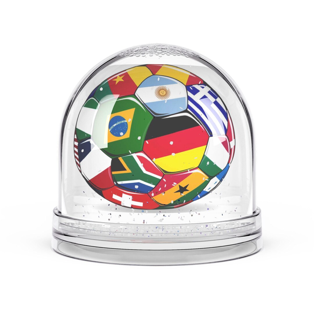 International Soccer Ball Flags Snow Globe | World Cup Countries Globe ...