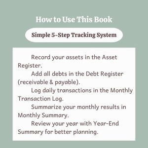 Asset Debt Logbook | Track Assets & Debts | Financial Tracker ...